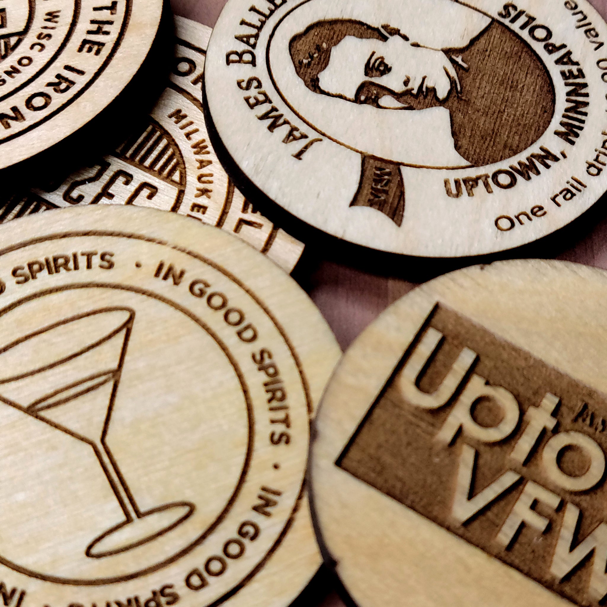 Wooden Drink Tokens – It's Only Custom